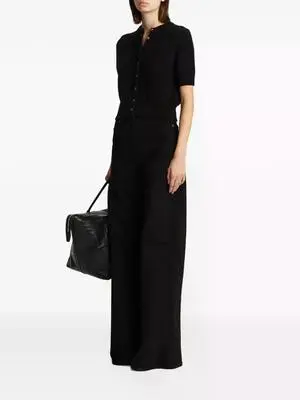 Khaite Short-sleeve Button-up Cardigan - Black