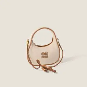 Miu Miu Canvas And Leather Wander Bag