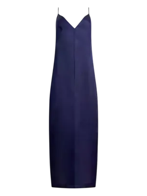 Khaite Tulula Satin Slip Maxi Dress - Blue