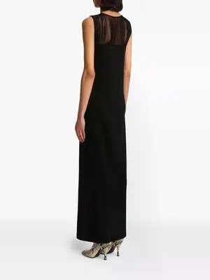 Khaite Sheer-panel Maxi Dress - Black