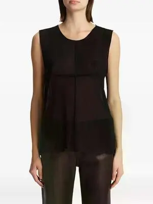 Khaite Allo Sleeveless Top - Black