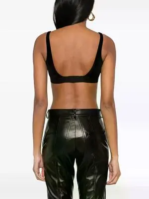 TOM FORD Logo-jacquard Velvet Bralette Top