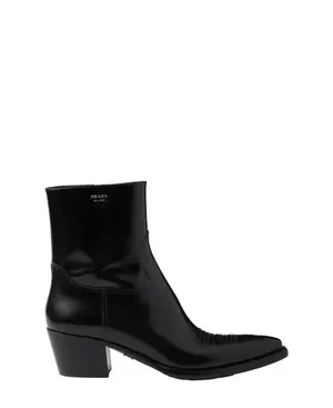 Prada Brushed Leather Booties