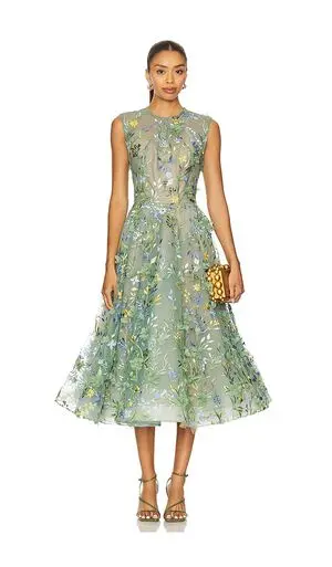 BRONX BANCO Saba Floral Midi Dress