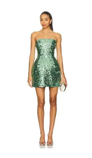 Green Sequin Mini Dresses