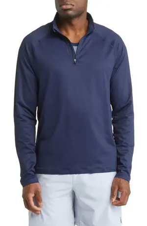 RHONE Session Quarter Zip Pullover - Navy