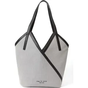 Rag & Bone Small Alix Leather Trim Canvas Carryall Tote Natural/black