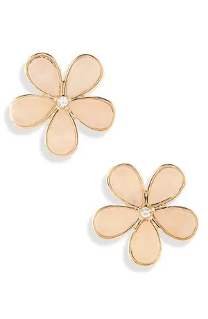 Baublebar Resin Flower Stud Earrings - Blush