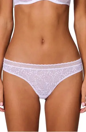 Simone Perele Comete Lace Tanga - White