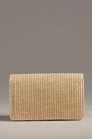 LISI LERCH Foldover Straw Clutch - Bamboo Bar