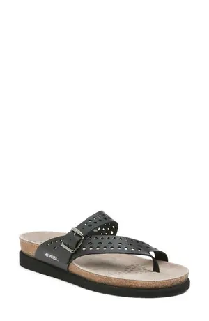 Mephisto Helena Perforated Toe Loop Sandal