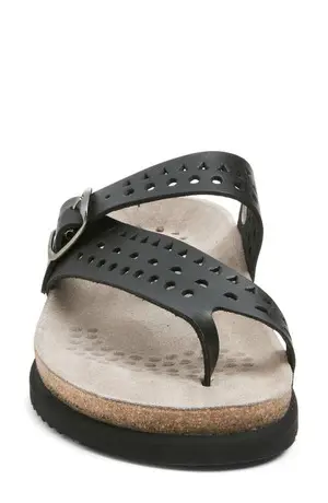 Mephisto Helena Perforated Toe Loop Sandal