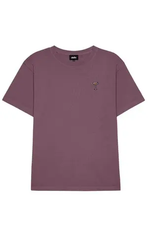 DALIX Coffee Martini Midweight Garment Dye Tee - Plum