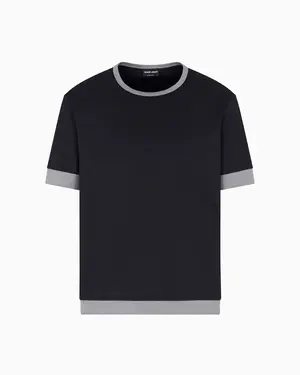 Giorgio Armani Organic Cotton Jersey Crew-neck T-shirt - Black