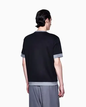 Giorgio Armani Organic Cotton Jersey Crew-neck T-shirt - Black