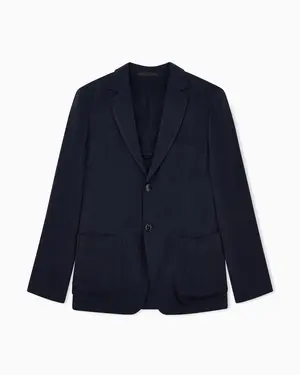 Giorgio Armani Single-breasted Jacquard Cupro Jacket