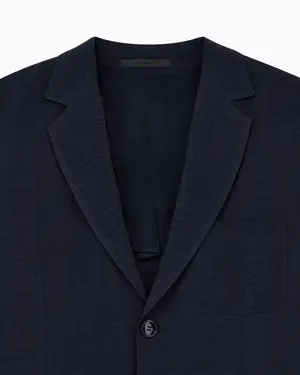 Giorgio Armani Single-breasted Jacquard Cupro Jacket