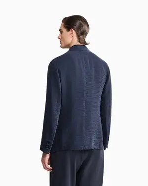 Giorgio Armani Single-breasted Jacquard Cupro Jacket