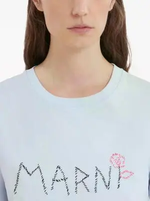 Marni Logo-stitch Cotton T-shirt