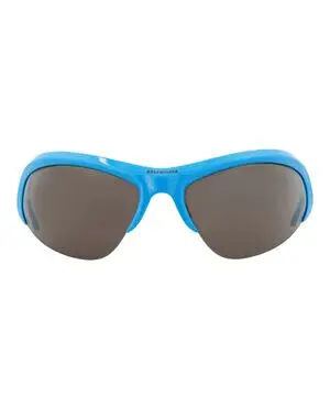 Balenciaga Shieldframe Bio Injection Sunglasses - Light/blue/silver
