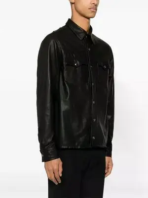 GIORGIO BRATO Leather Shirt Jacket