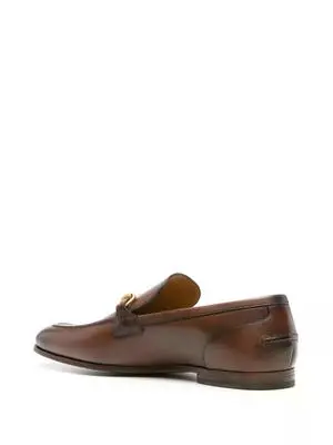 Gucci Jordaan Leather Loafers - Brown