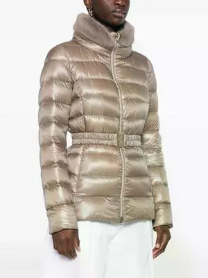 Herno Padded Jacket With Detachable Faux-fur Collar - Brown