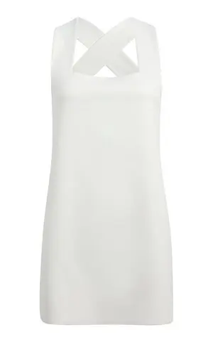Khaite Mella Crepe-satin Mini Dress - White