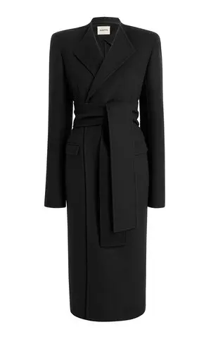 Women's Belted Long Wool Coats
