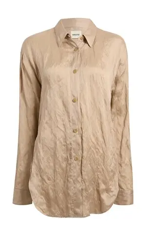 Khaite Goya Cotton-voil Shirt - Neutral