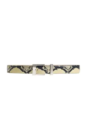 Khaite Manhattan Python-effect Leather Belt - Animal