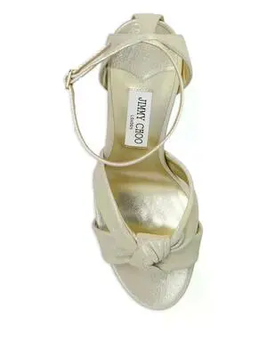JIMMY CHOO 100mm Rosie Heeled Sandals - Neutrals