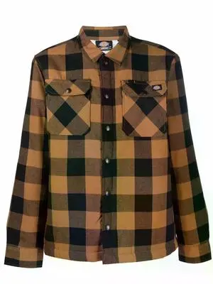 Dickies Plaid Check Print Jacket - Brown