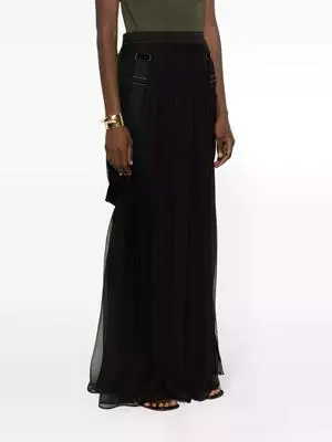 Max Mara Jedy Chiffon Maxi Skirt - Black