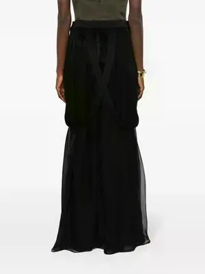 Max Mara Jedy Chiffon Maxi Skirt - Black