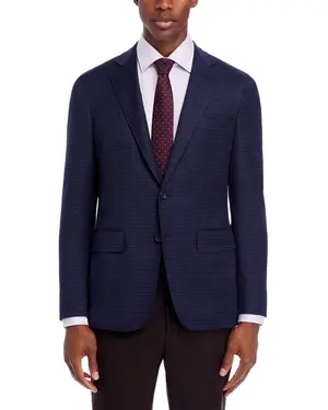 Canali Trim Fit Windowpane Sport Coat