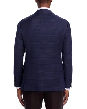 Canali Trim Fit Windowpane Sport Coat