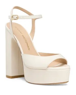STUART WEITZMAN Dayna Boost Platform Sandals - Cream