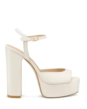 STUART WEITZMAN Dayna Boost Platform Sandals - Cream