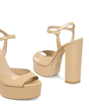STUART WEITZMAN Dayna Platform Sandals - Adobe