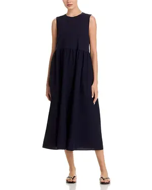 Eileen Fisher Mixed Media Midi Dress