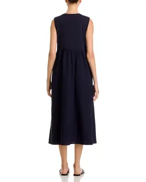 Eileen Fisher Mixed Media Midi Dress