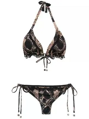 AMIR SLAMA Lace Detail Bikini - Black