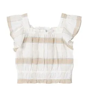 MAYORAL Striped Loose Ruffle Shirt