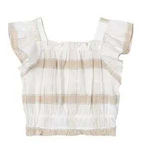 MAYORAL Striped Loose Ruffle Shirt