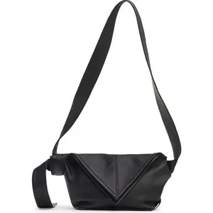 Bottega Veneta Leather Hobo Bag - 8803 Black-silver
