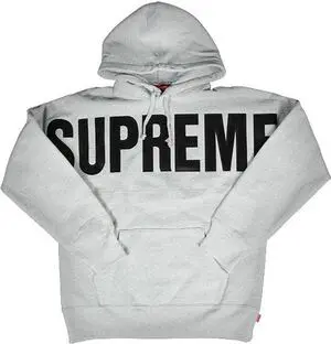 Supreme Banner Pullover - Heather Grey