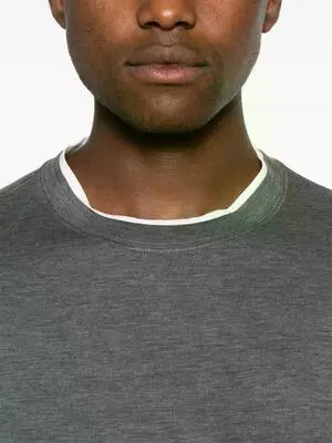 Brunello Cucinelli Silk-blend T-shirt - Grey