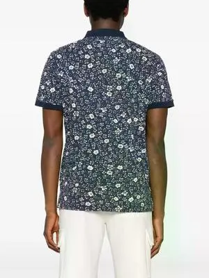 Gant Floral-print Cotton Polo Shirt