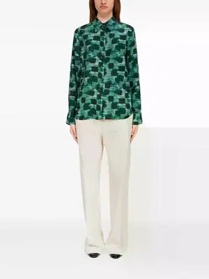 FERRAGAMO Abstract-print Button-up Shirt
